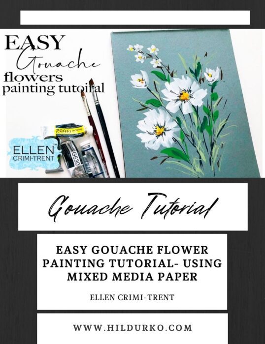 EASY gouache Flower Painting Tutorial #1624 - Sheep and Dragons Publishing